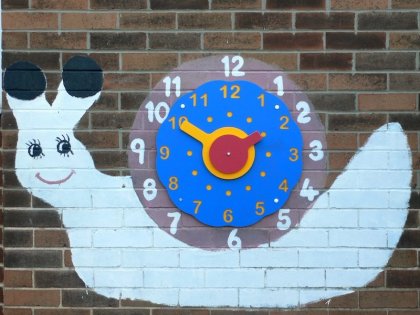 Wall Clock - Multicoloured Recycled Plastic Education